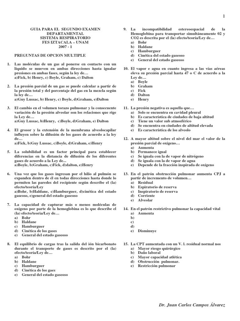 Guia Respi 2 Depa PDF | PDF | Gases | Sistema respiratorio