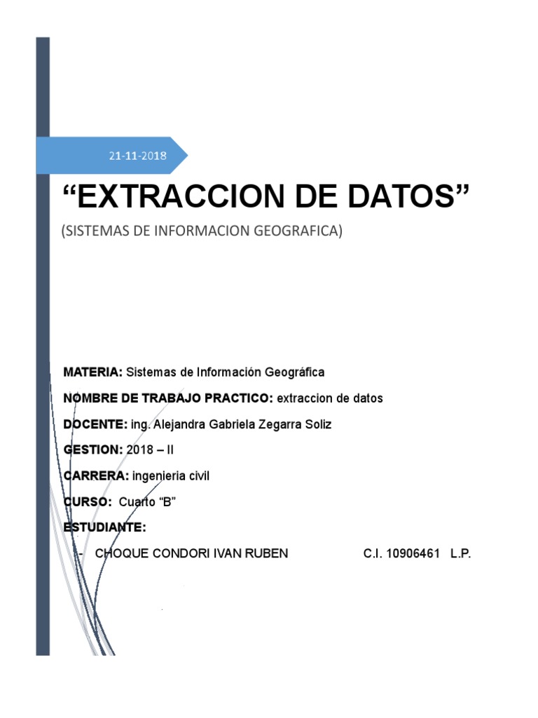 Extraccion de Datos | PDF