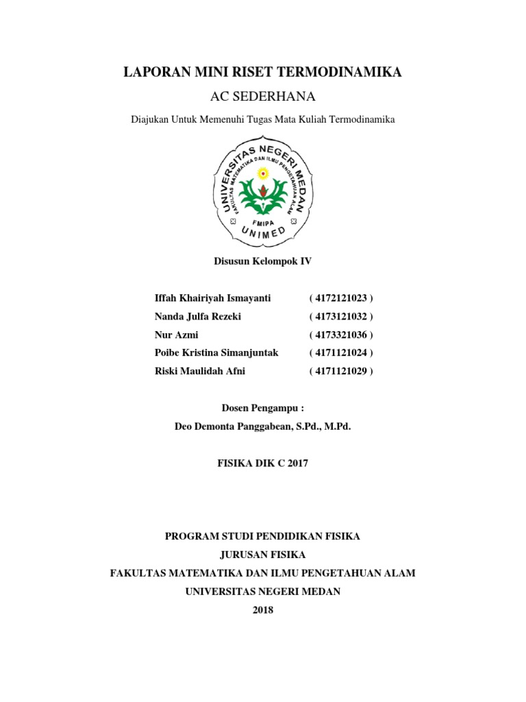 Contoh Laporan Mini Riset