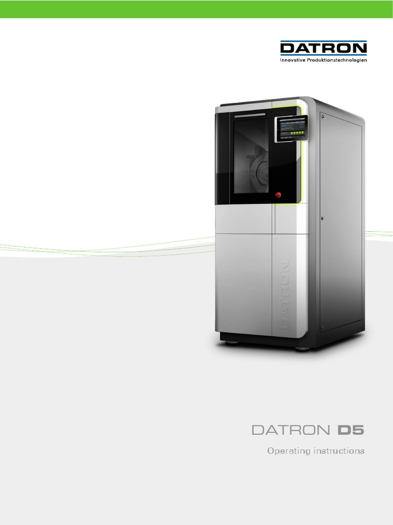 Datron D5: Operating Instructions | PDF | Trademark | Fire Safety