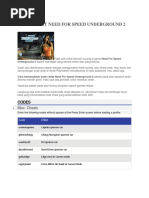 Need For Speed Most Wanted Cheat Codes | PDF