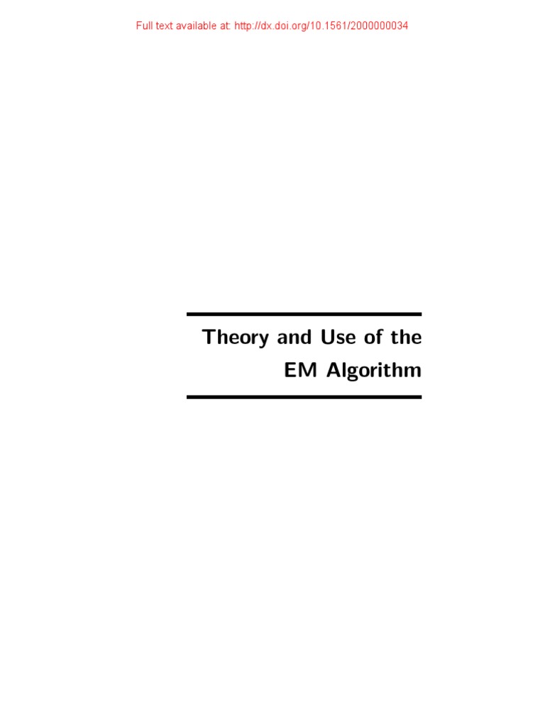 Theory and Use of EM Algorithm | PDF | Areas Of Computer Science ...