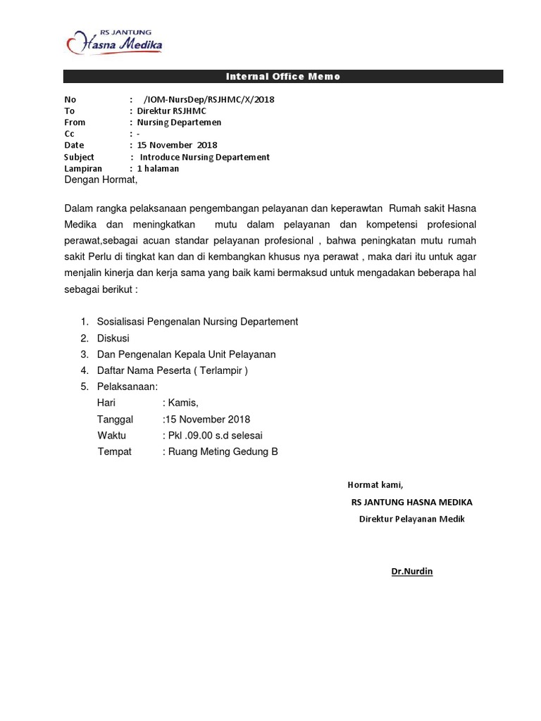 Memperkenalkan Departemen Keperawatan | PDF