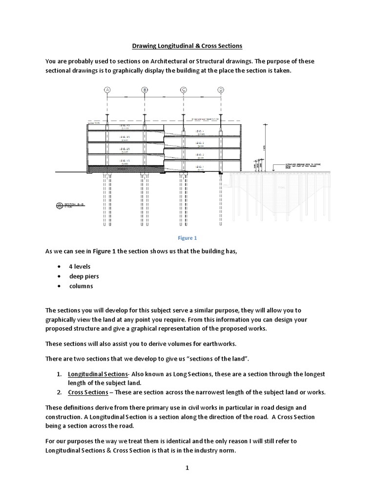 Drawing Longitudinal & Cross Sections | Contour Line | Height Drawing Longitudinal & Cross Sections | Contour Line | Height