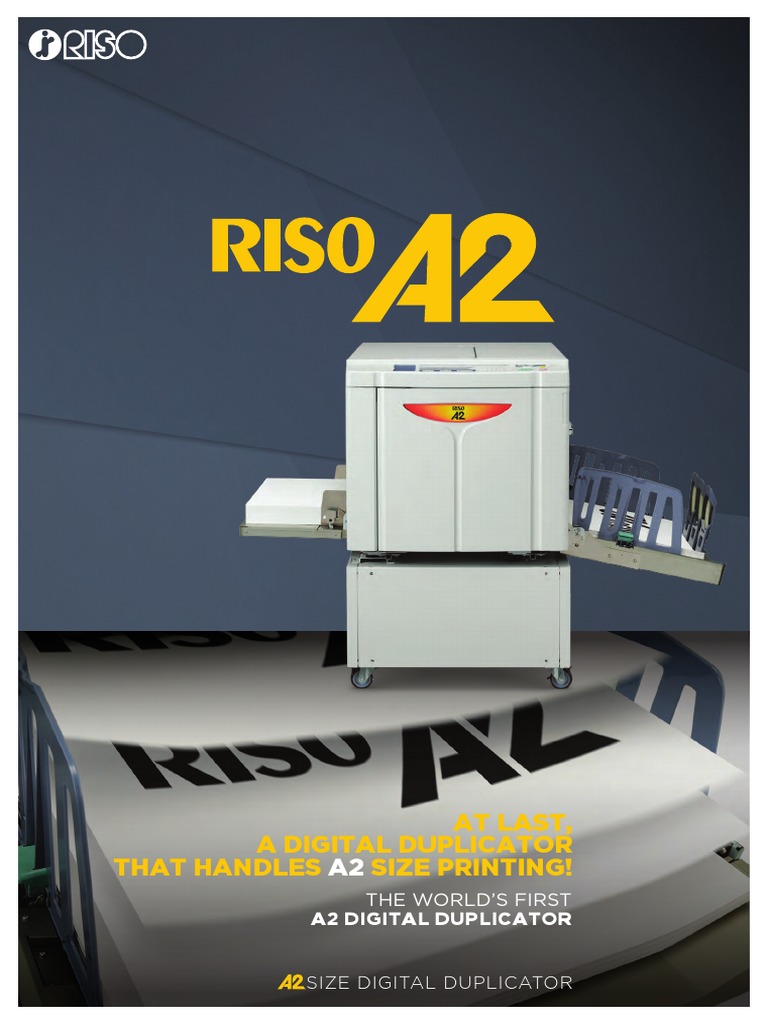Riso A2 Duplicator | PDF | Printing | Printer (Computing)