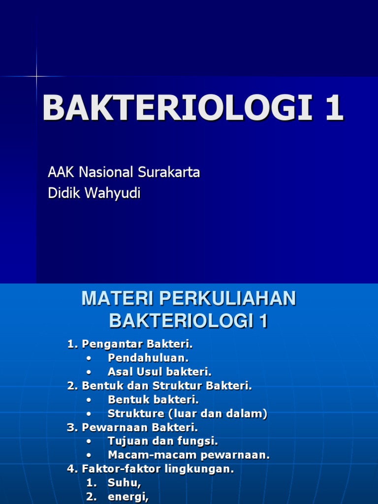 Bakteriologi 1 | PDF