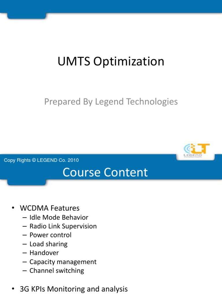 UMTS Optimization | PDF | Decibel | Computer Network