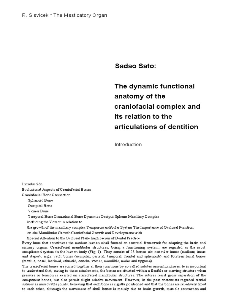 Sadao Sato - Slavicek The Dynamic Functional Anatomy of The ...