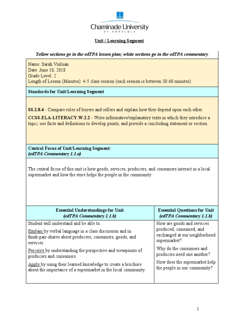 Signature Assignment Ubd Unit Lesson Plan - Svinluan | PDF ...