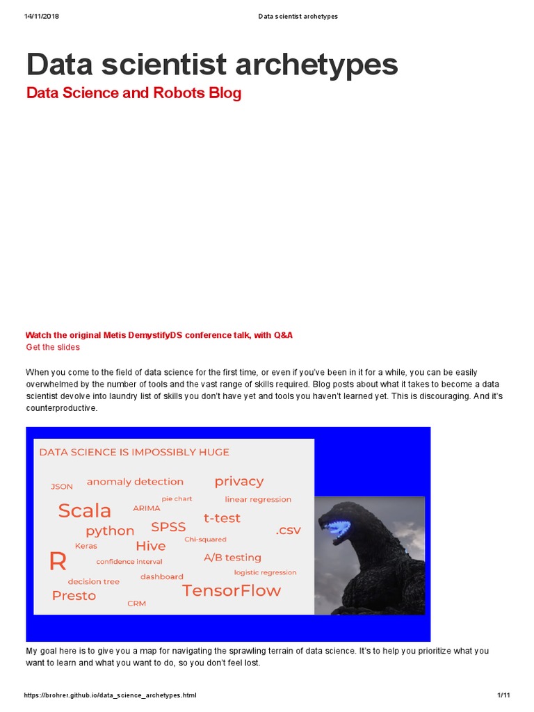 Data Scientist Archetypes Explained | PDF | Machine Learning | Data