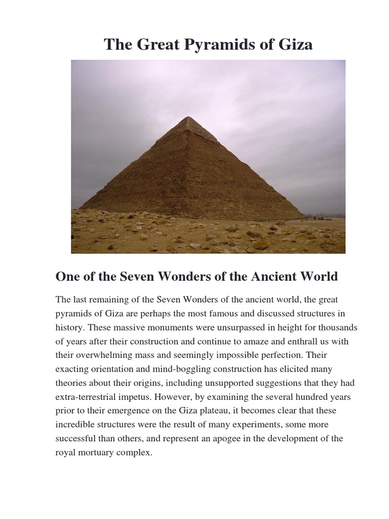 The Great Pyramids of | PDF