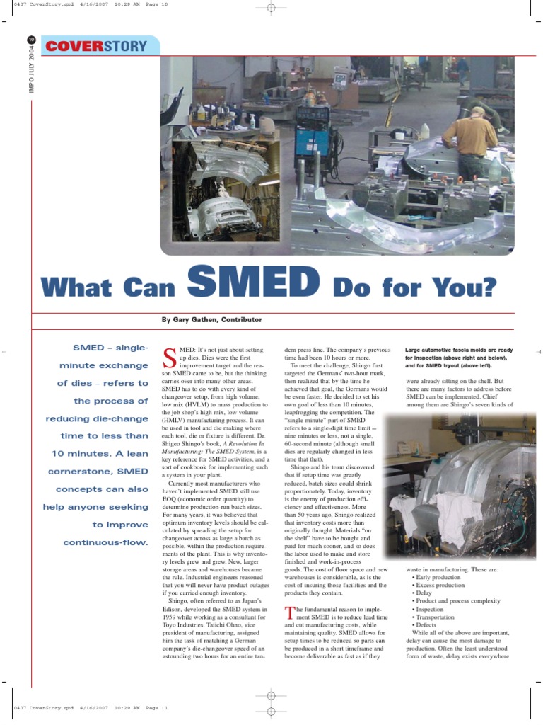 smed | Business Process | Production And Manufacturing