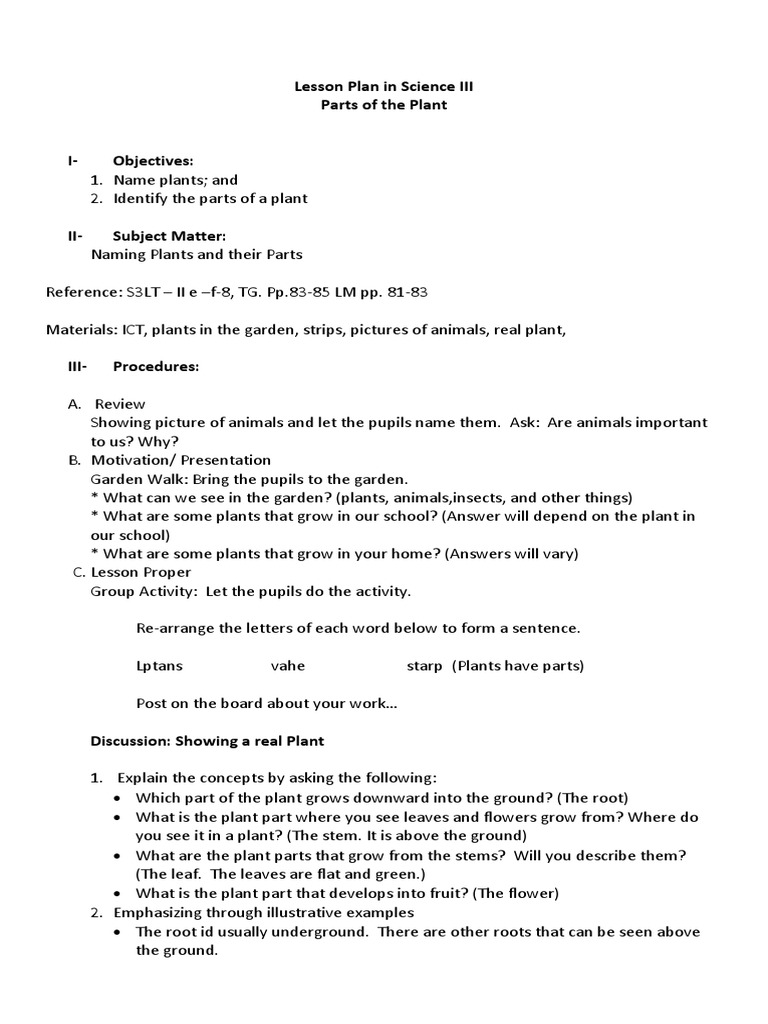 Plant Parts for Grade 3 Students | PDF | Flowers | Leaf