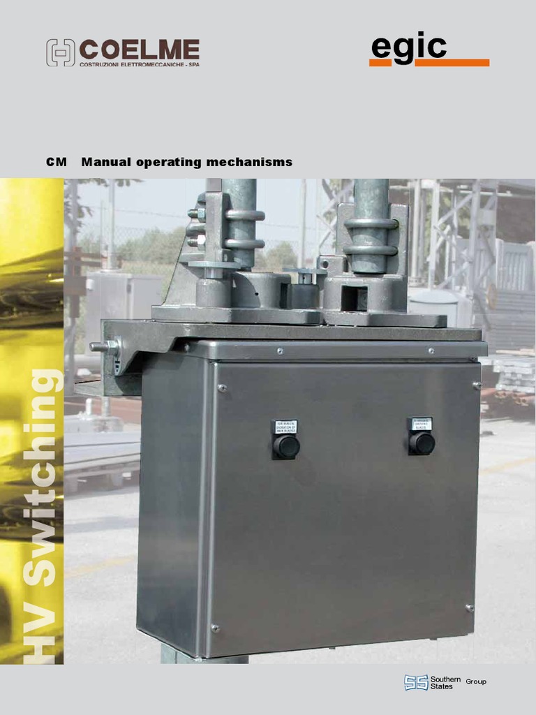 Versatile CM manual operating mechanisms for disconnectors and earthing ...