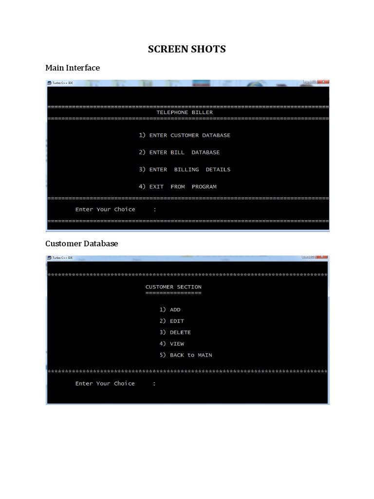 Screen Shots: Main Interface | PDF
