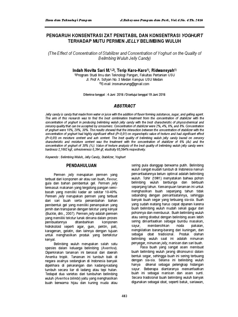 Pengaruh Konsentrasi Zat Penstabil | PDF