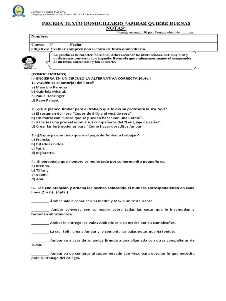 Prueba de Adjetivos | Ocio