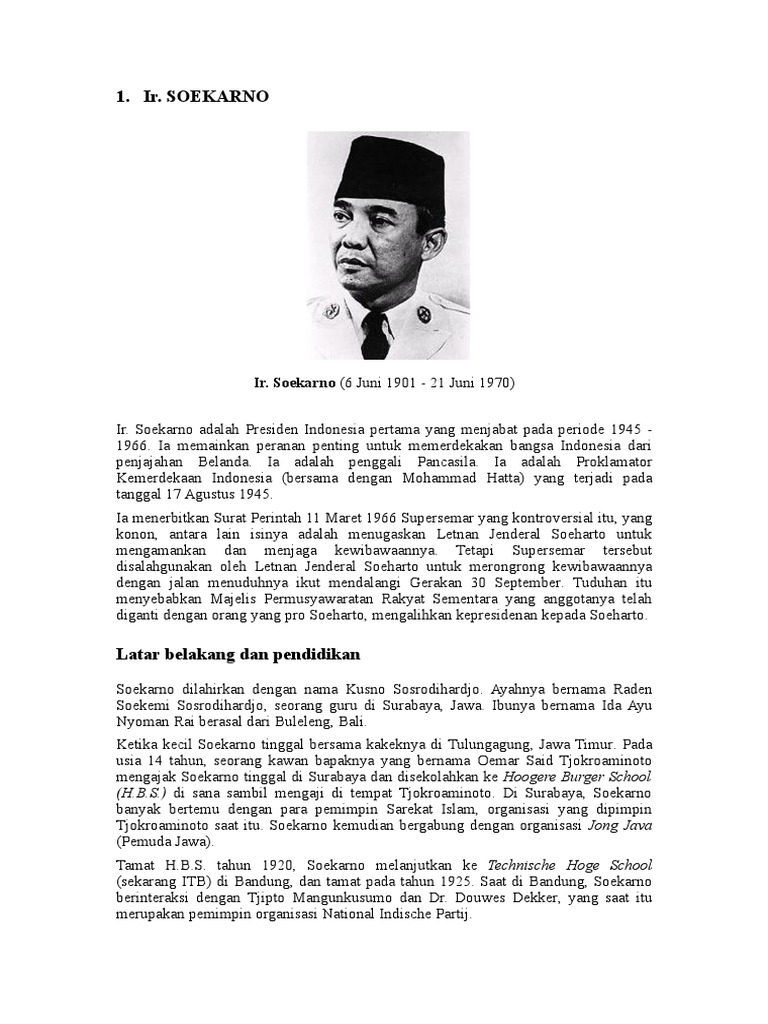 Biografi Soekarno | PDF