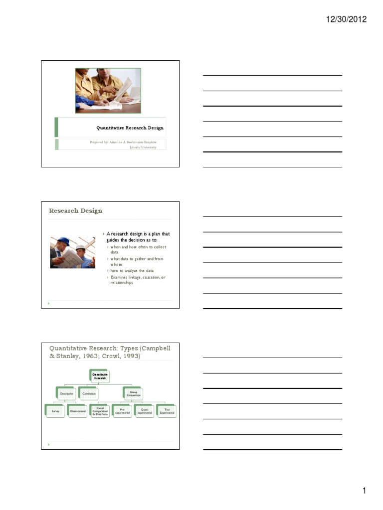 Research Design PP Handout | PDF | Research Design | Quantitative Research
