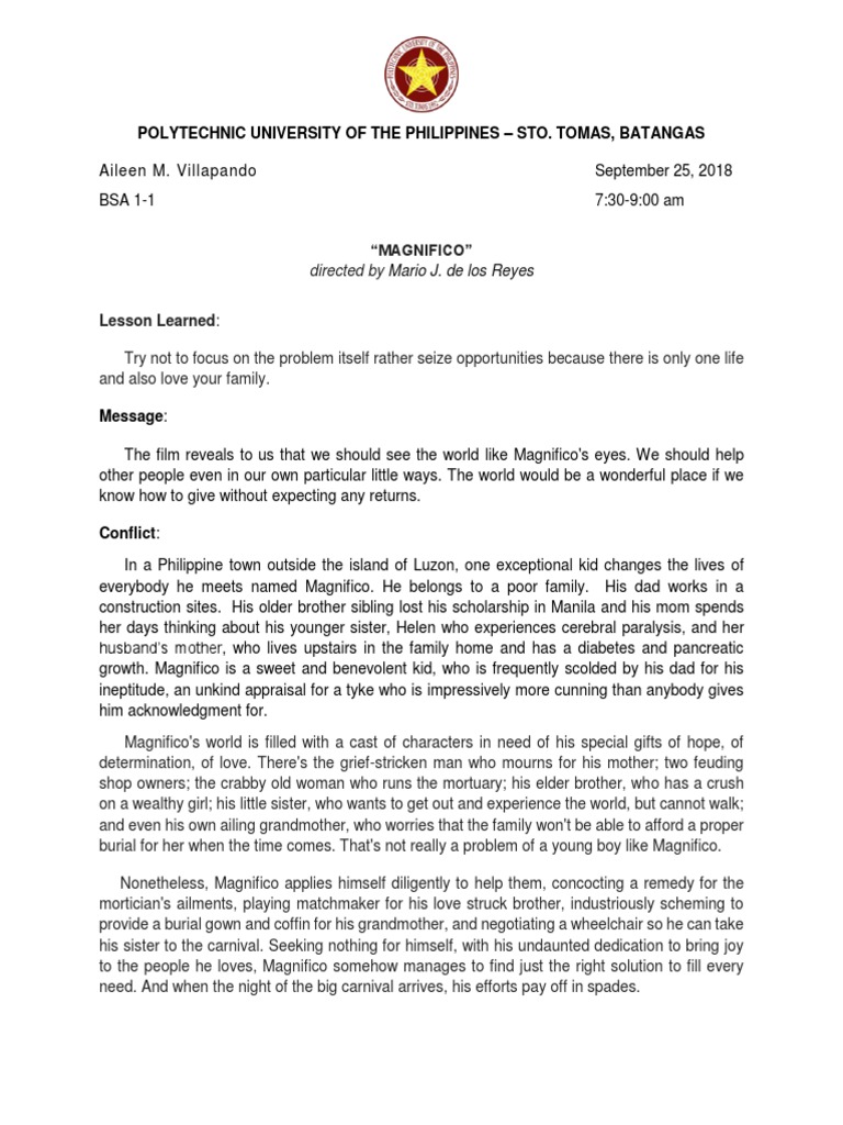 Magnifico, Movie Review | PDF