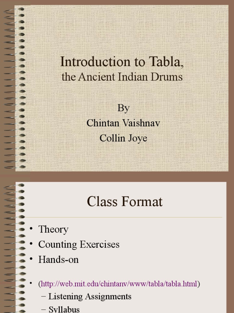 Introduction To Tabla | PDF | Musical Forms | Musicology