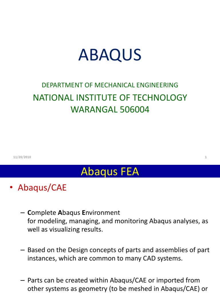 Abaqus | Finite Element Method | Geometry