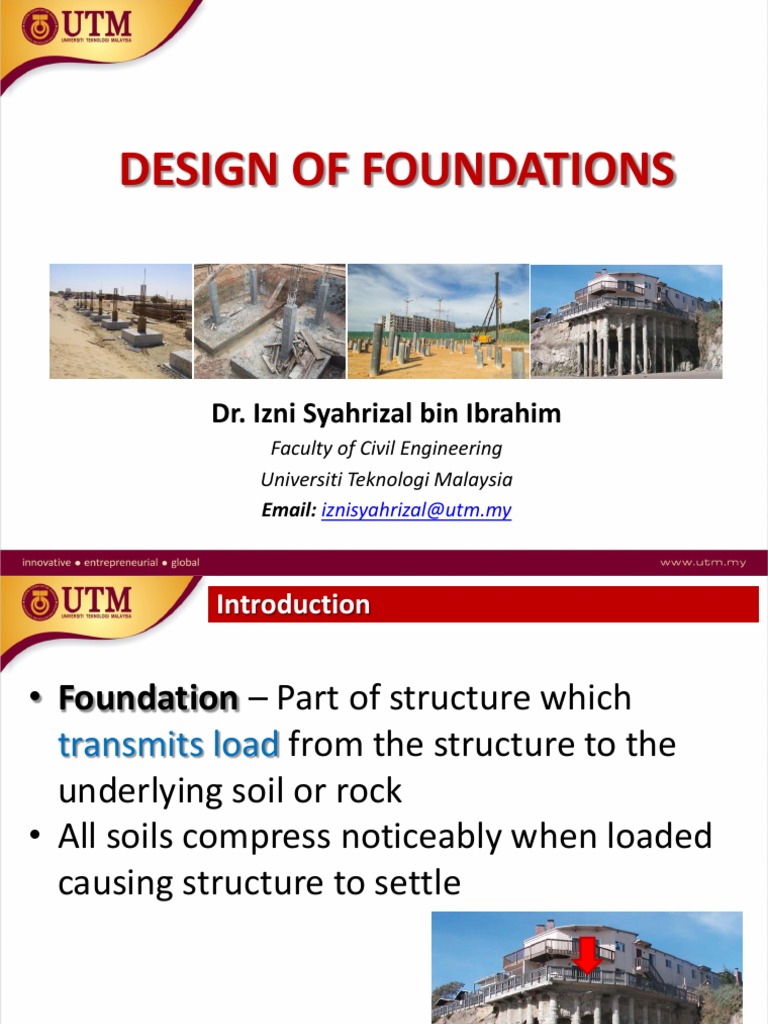 Lecture 4 Design of Foundations | PDF | Deep Foundation | Column