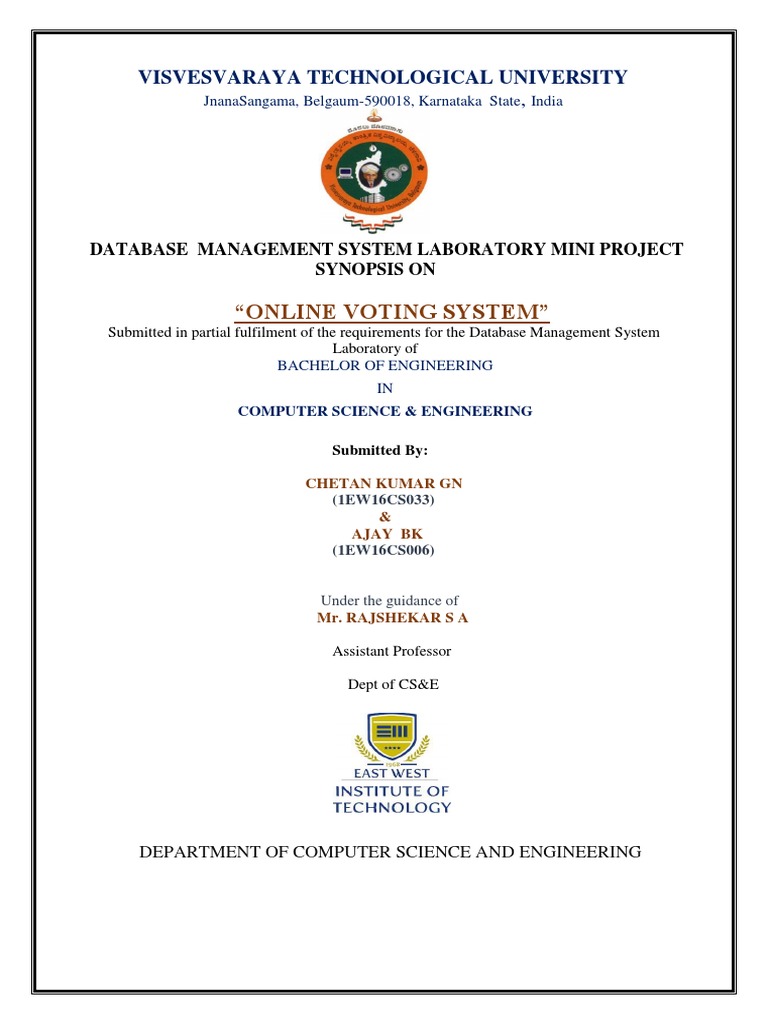 Online Voting System | PDF | Electronic Voting | Integrated Development ...