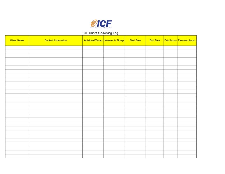 ICFClientCoachingLogTemplate 4 | PDF