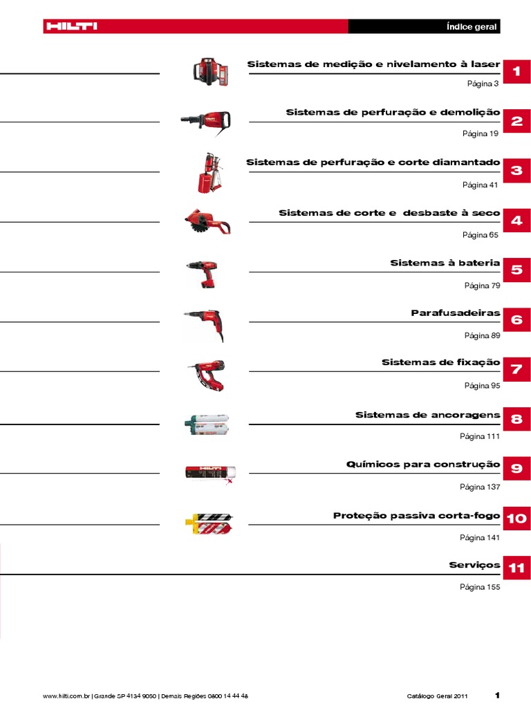 Catalogo Hilti 2012 | PDF | Embalagem e Rotulagem | Laser