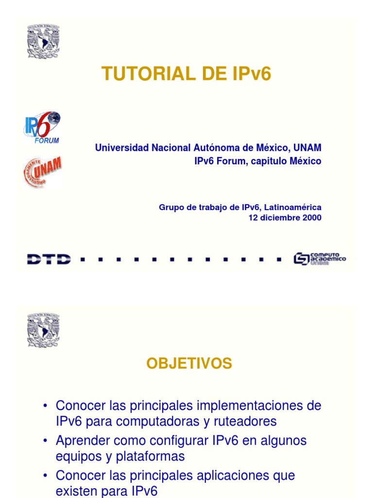 Tutorial IPv6 | PDF | Yo Pv6 | Estándares de internet