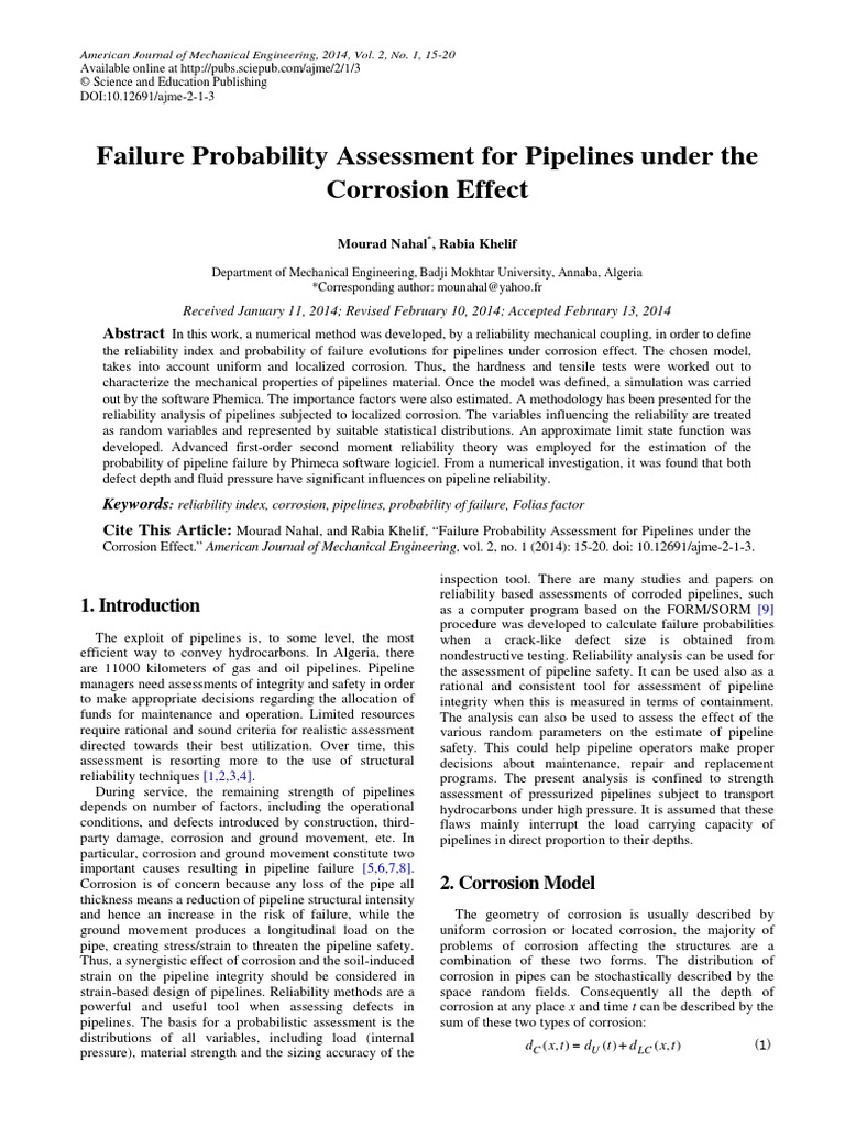 Paper Failure Probability Assessment | PDF | Reliability Engineering ...