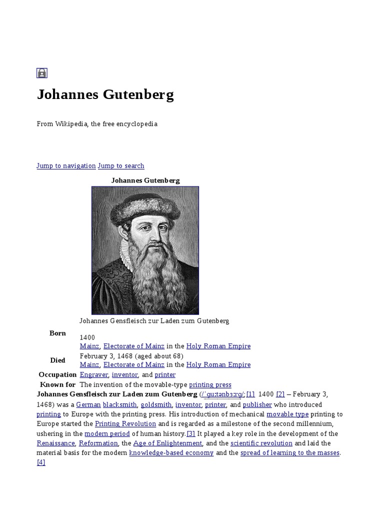 Gutenberg | PDF | Johannes Gutenberg | Printing