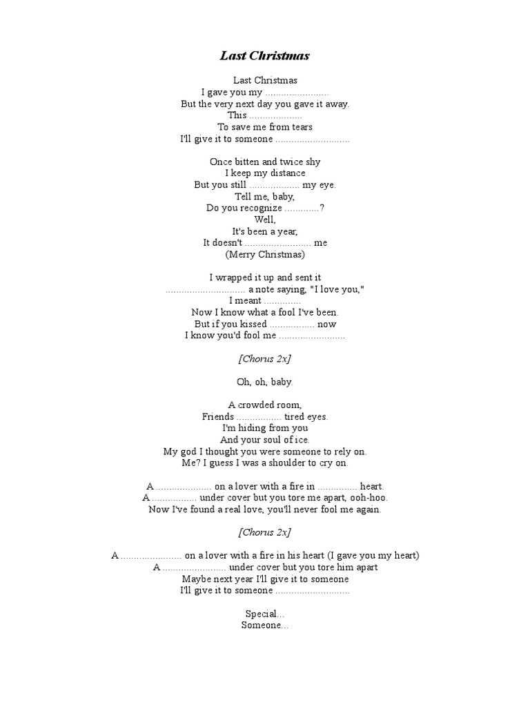 Last Christmas | PDF