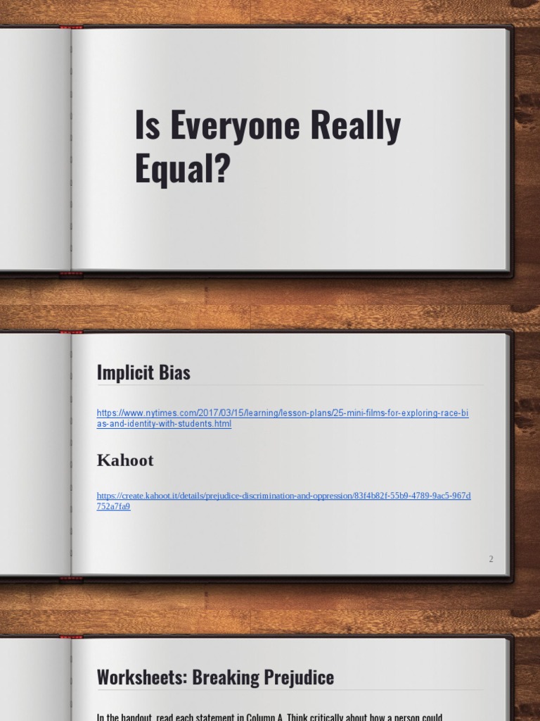 Is Everyone Really Equal Pdf