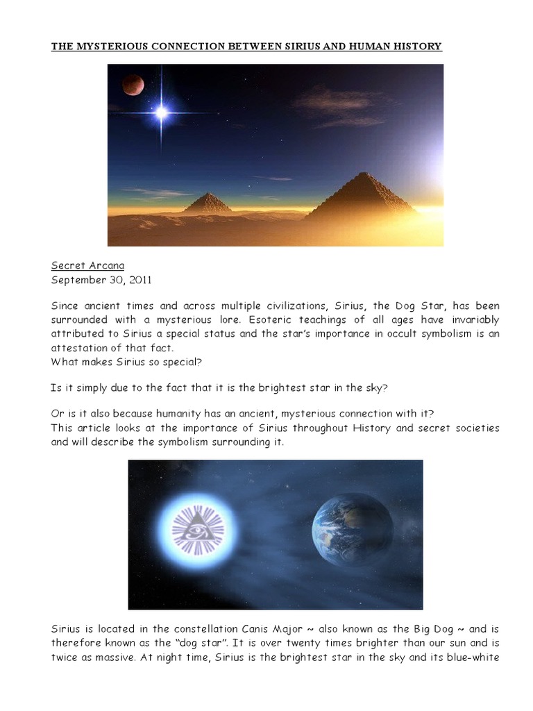 The Mysterious Connection Between Sirius and Human History | PDF | Isis ...