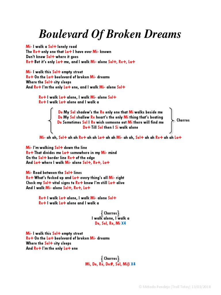 Boulevard of Broken Dreams | PDF