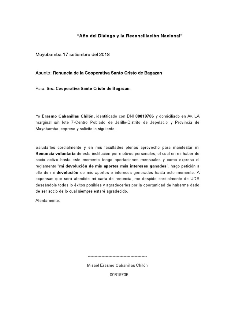 Solicitud de Retiro | PDF