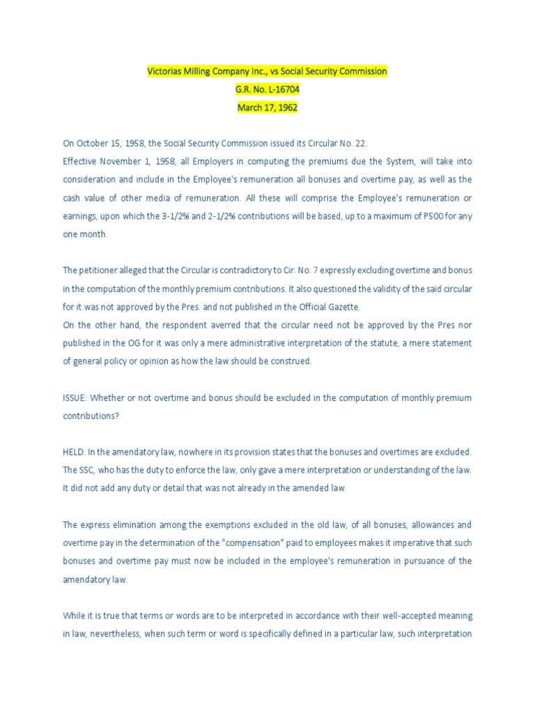 STATCON - Digest - VMCI V SSC | PDF | Overtime | Employment