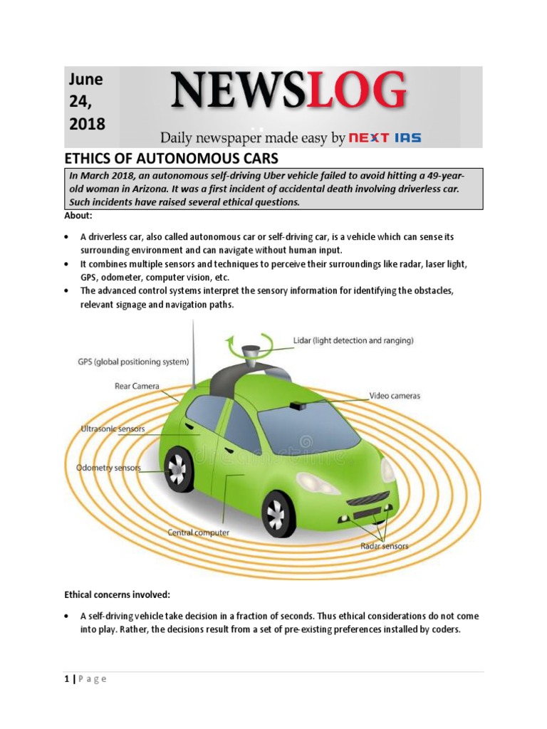 June 24, 2018: Ethics of Autonomous Cars | PDF | Autonomous Car | Business