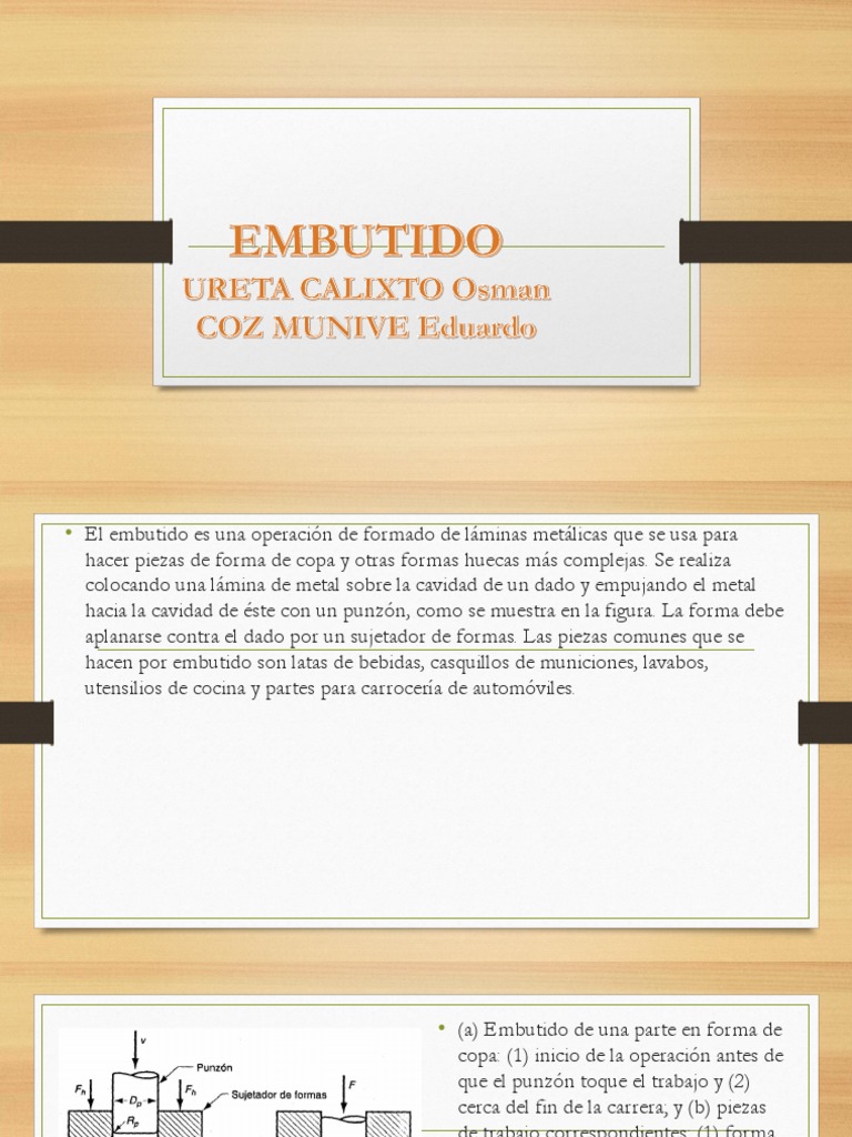Proceso de Embutido de Metal | PDF | Fuerza | Materiales