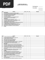 Weekly Kitchen Inspection Checklist | PDF | Kitchen | Home
