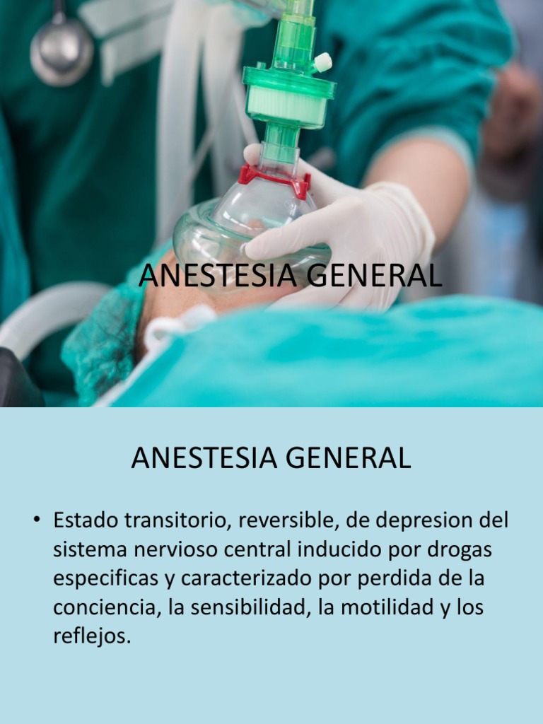 Anestesia General | PDF | Anestesia | Farmacocinética