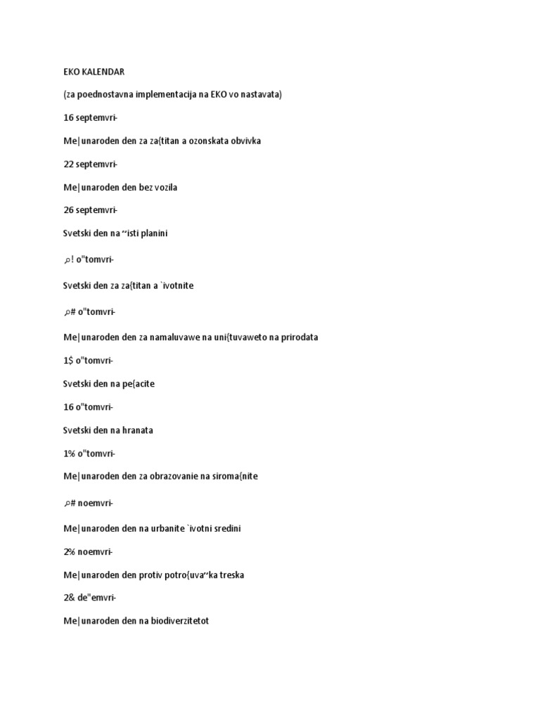 Eko Kalendar | PDF