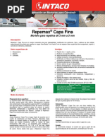 Ficha Tecnica Repemax Capa Fina (Intaco) - 1 | PDF | Hormigón | Pintar