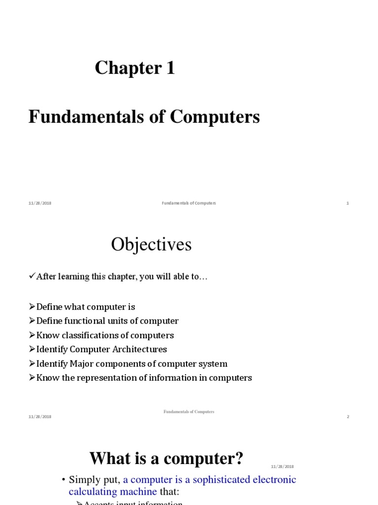 11/28/2018 Fundamentals of Computers 1 | Download Free PDF | Computer Data Storage | Input/Output