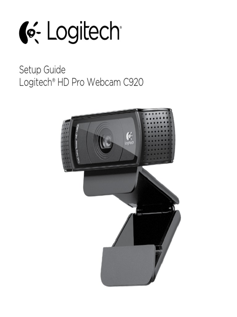Logitech HD Pro Webcam c920 | PDF | High Definition Television ...