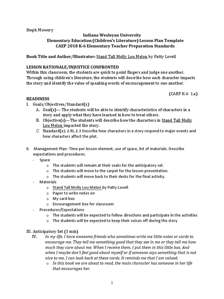 Read Aloud Lesson | PDF | Classroom | Behavior Modification