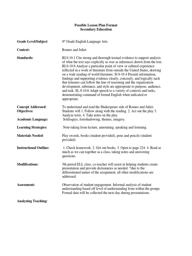 Evan Lesson Plan | PDF | Lesson Plan | Change