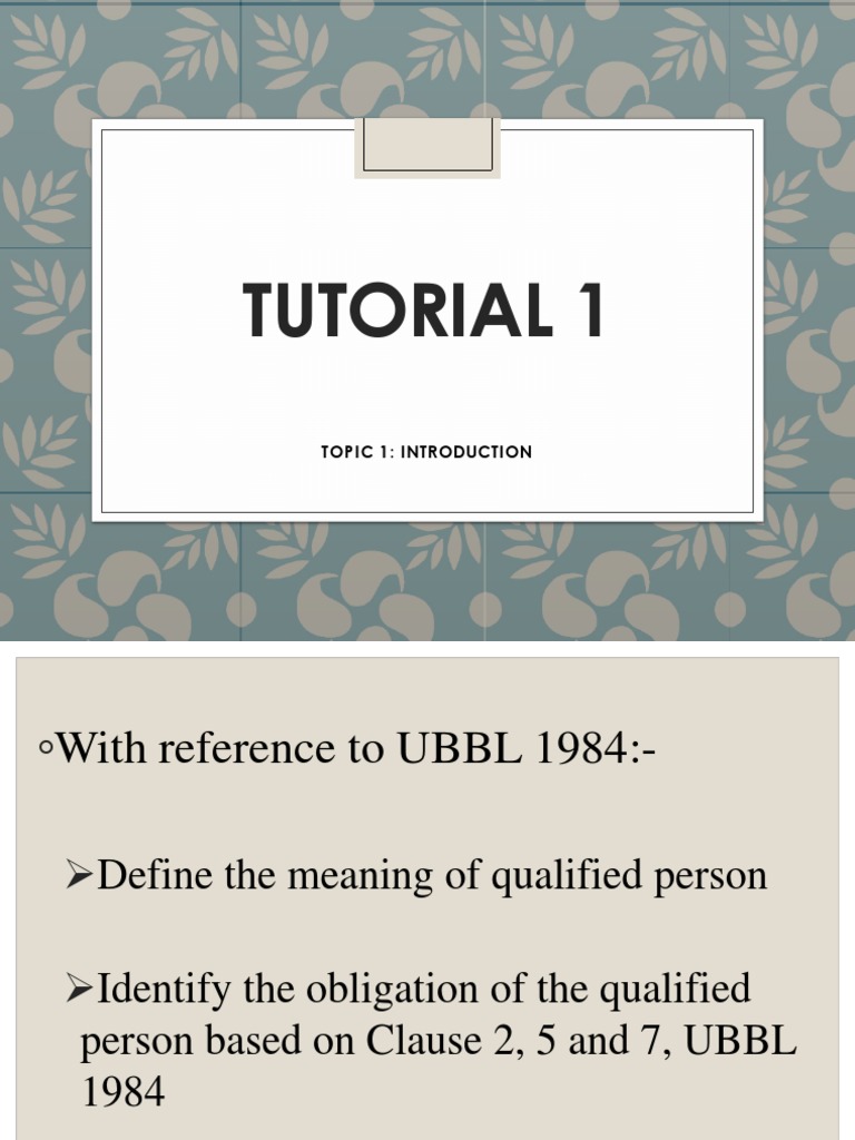 Tutorial 1: Topic 1: Introduction | PDF | Technology & Engineering